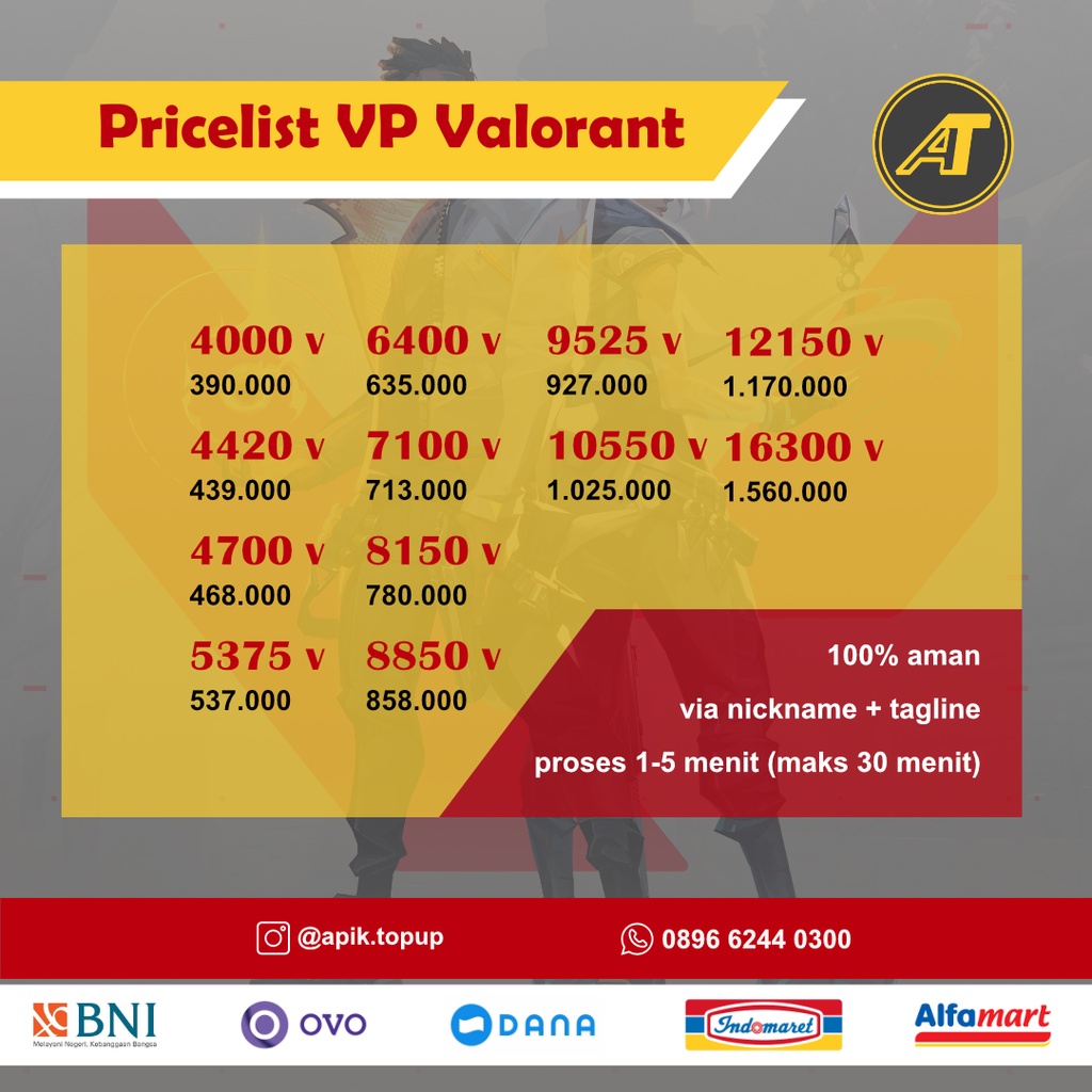 Jual TOPUP VP VALORANT POINTS MURAH LENGKAP | Shopee Indonesia