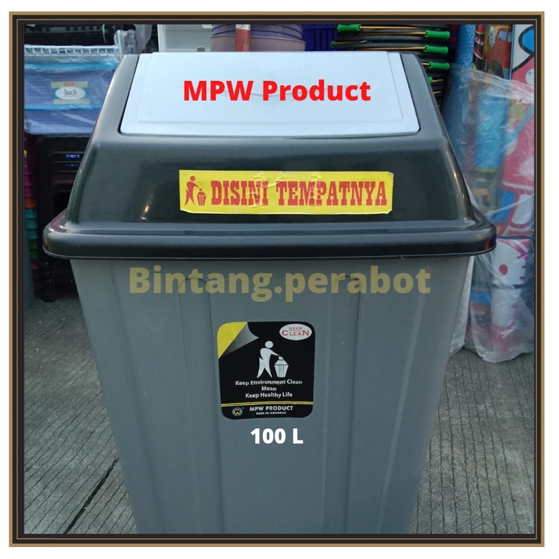 Jual MPW PRODUCT - Tempat Sampah MPW Abu Silver 5L 10L 15L 20L 42L 65L 100L / Tong Sampah ...