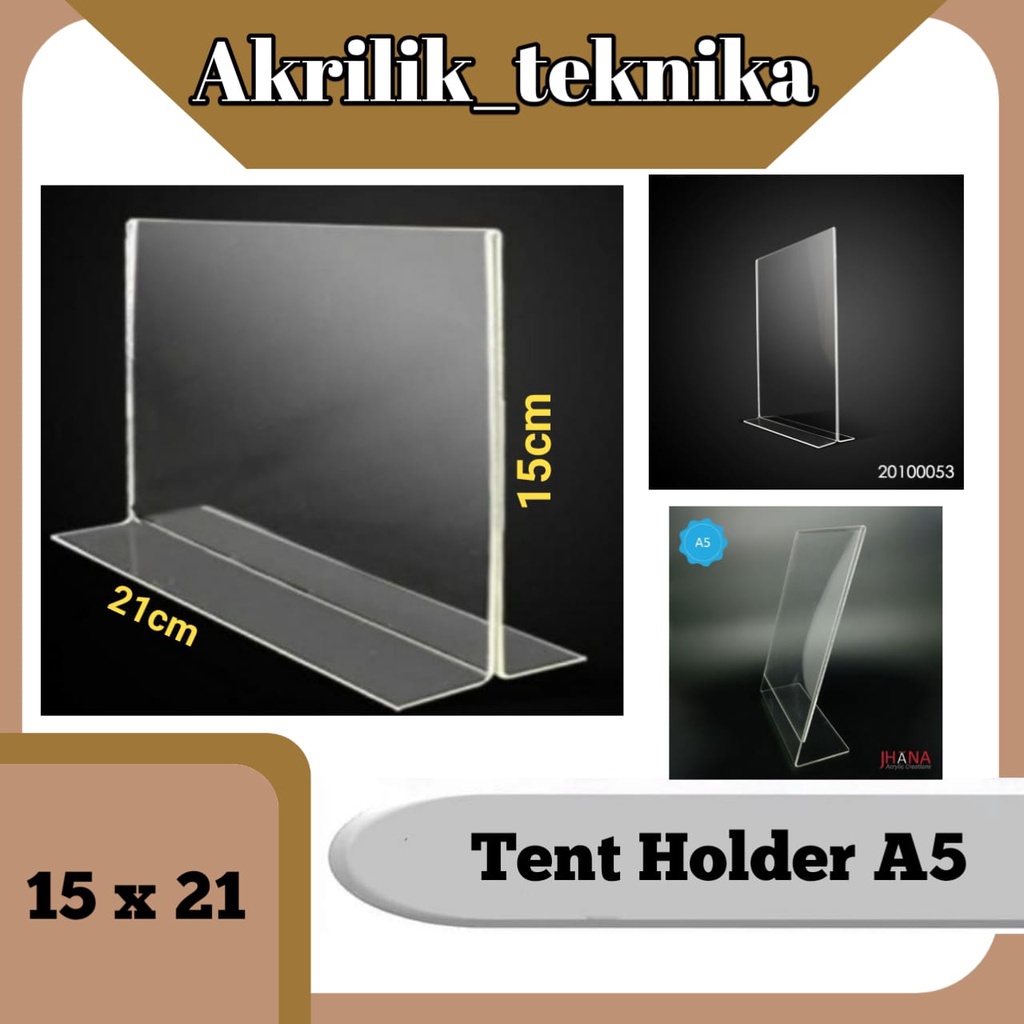 Jual Tempat brosur Akrilik A5/ Tent card Akrilik / Tent holder Akrilik ...