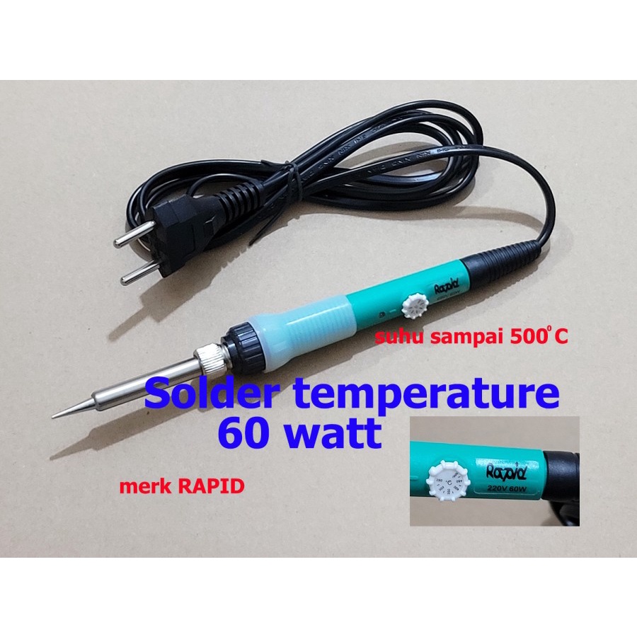 Jual Solder 60w temperature rapid suhu 500C With Solder Station Tip 60 ...