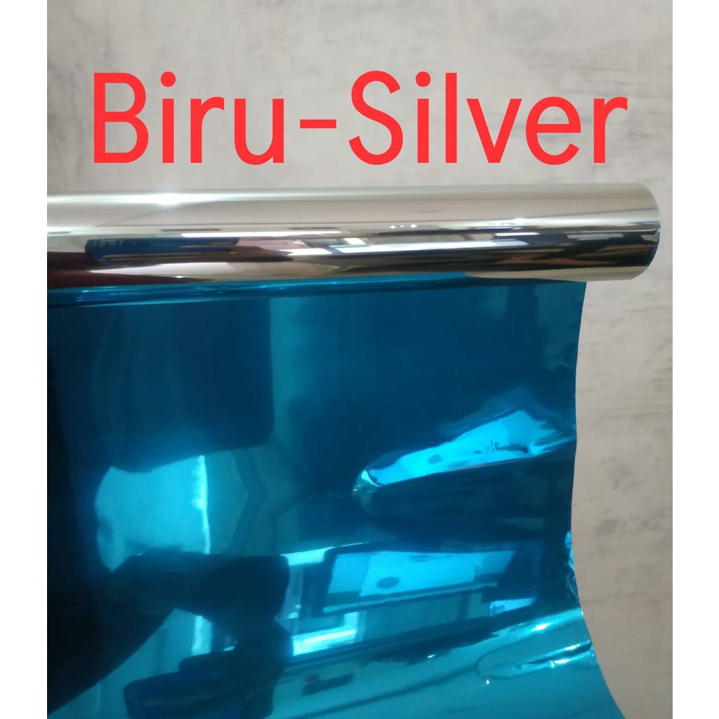 Jual RAMADHAN SALE!!! STIKER KACA ONE WAY BIRU SILVER TIDAK TEMBUS ...