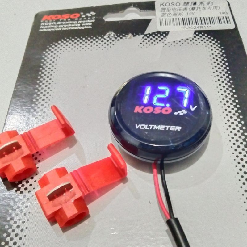 Jual Voltmeter Aki Bulat KOSO original | Shopee Indonesia