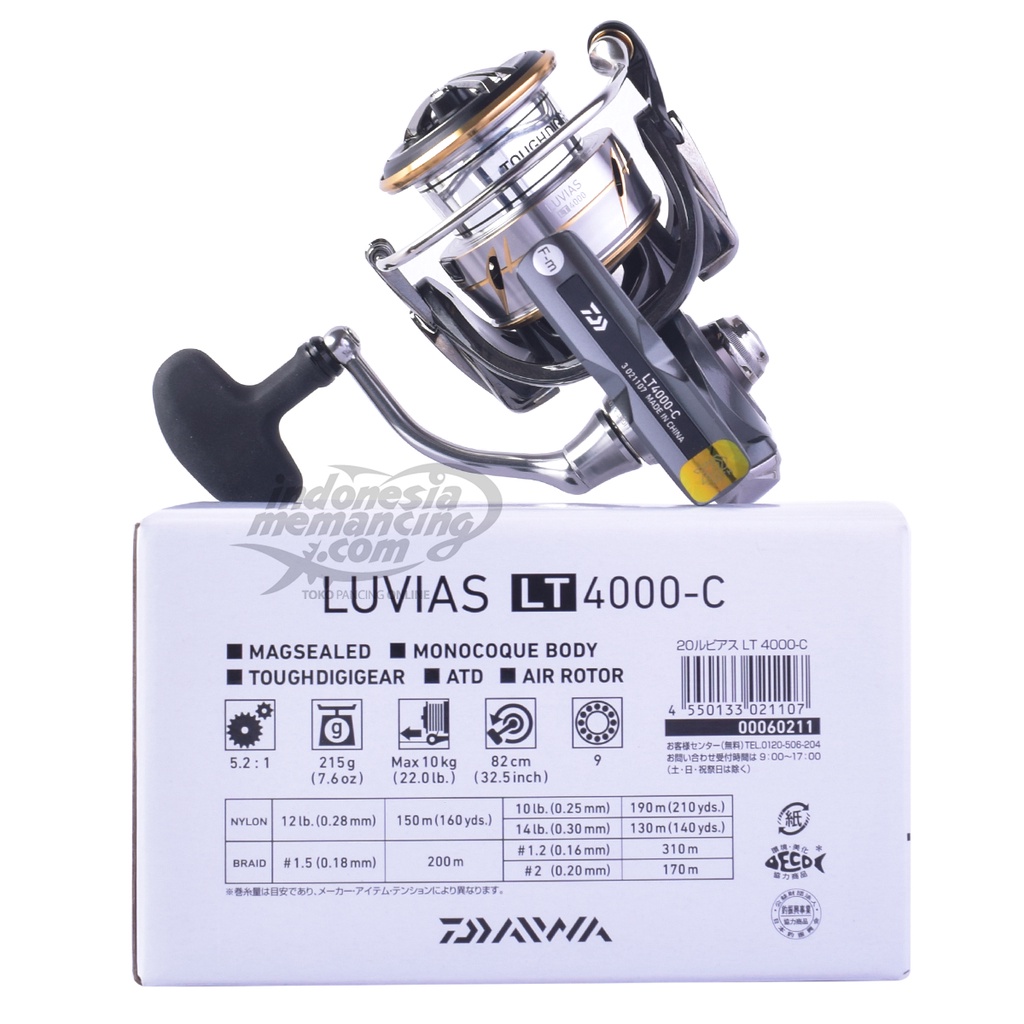 Jual Reel Spinning Daiwa Luvias LT 2020 2500S-DH | 2500 | 3000 | 3000C | 3000S-CXH | 4000C | LT ...