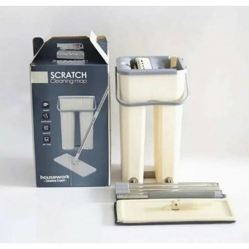 Jual Scratch mop / Alat pel lantai praktis ultra mop Dry&Wash 2 sekat ...