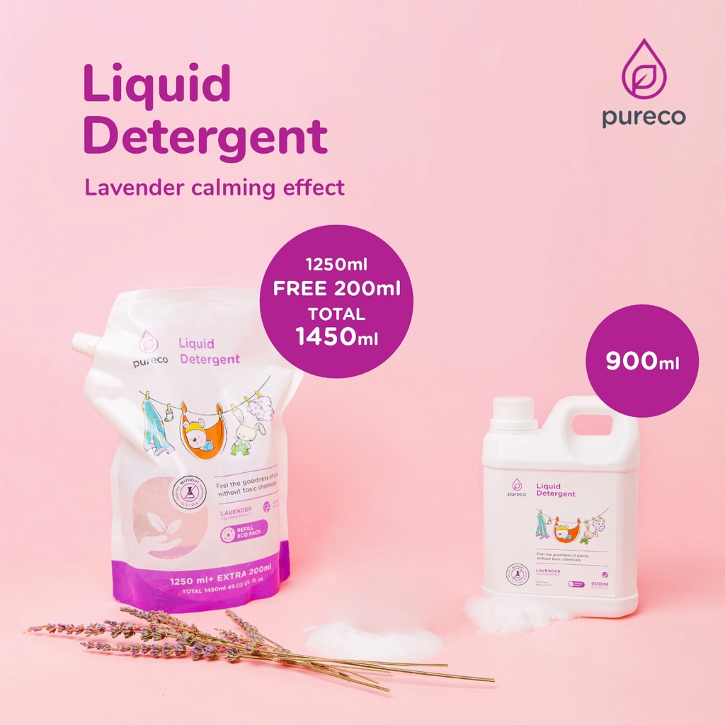 Jual PURECO - Liquid Detergent Pakaian Bayi - 900ML | Shopee Indonesia