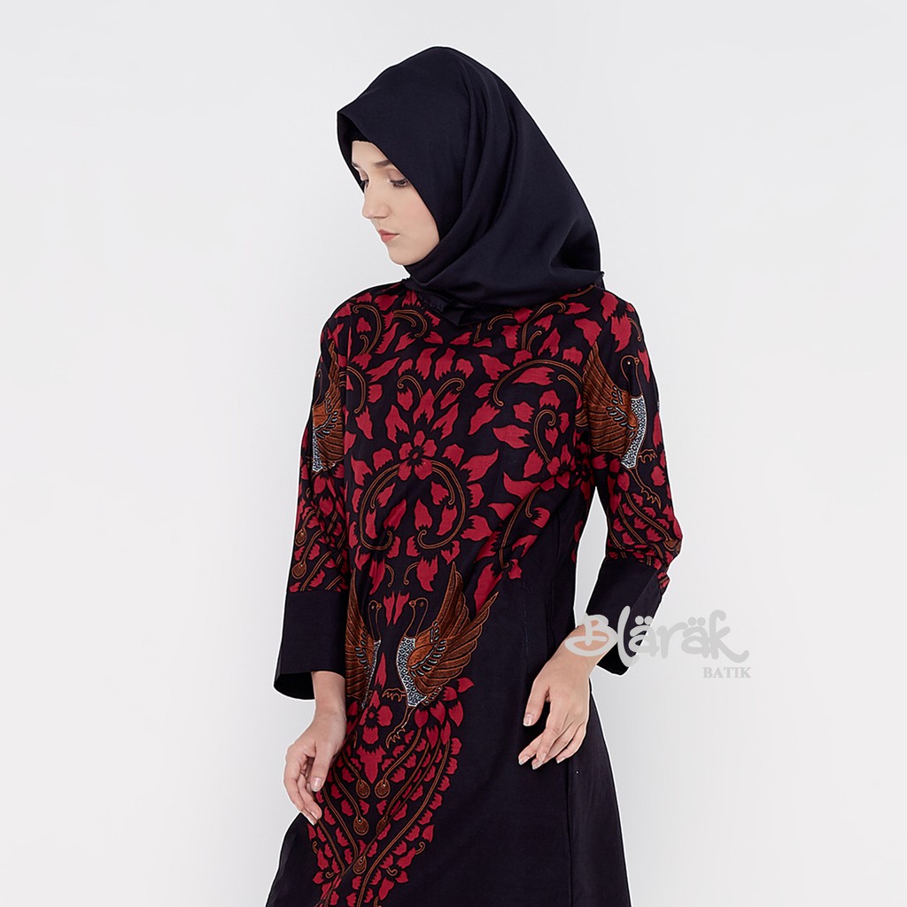 Jual BLARAK - Dress Batik AHY 2 Merah | Shopee Indonesia