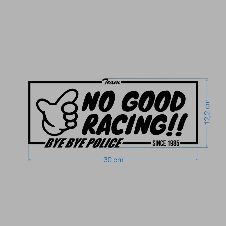 Jual Stiker JDM Honda No Good Racing Team Bye Bye Police - Decal ...