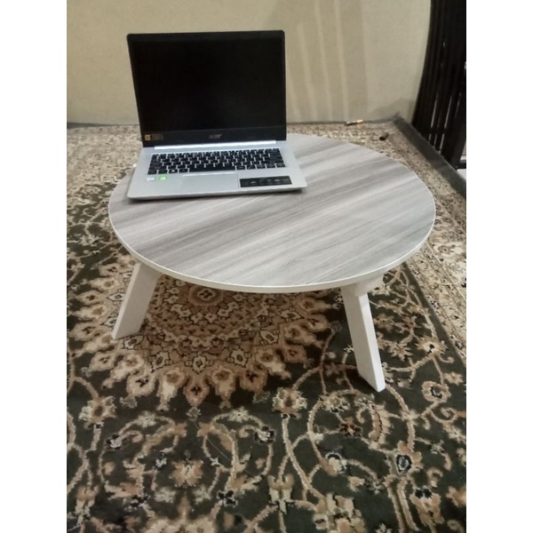 Jual meja lipat bulat lesehan,meja makan lesehan | Shopee Indonesia
