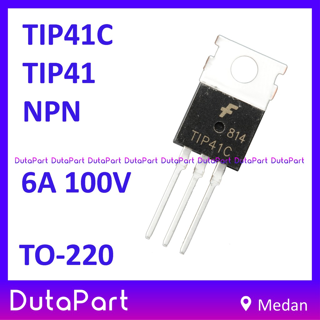Jual TIP41C TIP41 TIP 41 TIP 41C 6A 100V NPN Power Transistor TO-220 ...