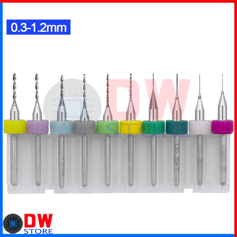 Jual Mata Bor PCB Micro Mini Drill Tungsten Set 10pcs 10in1 Berbagai ...
