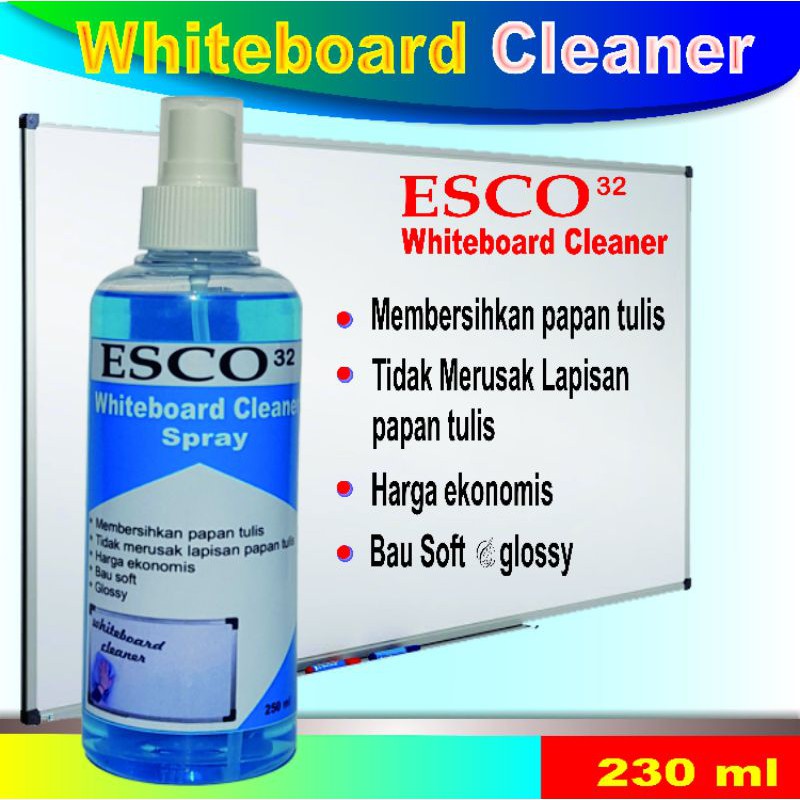 Jual Whiteboard cleaner/ pembersih papan tulis whiteboard esco 230 ml | Shopee Indonesia