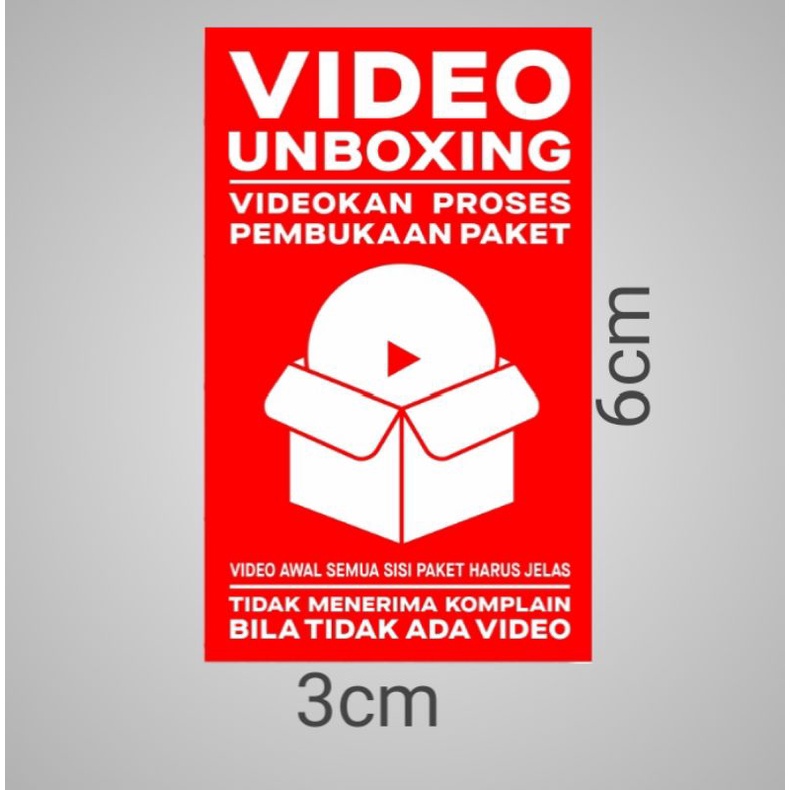 Jual stiker video unboxing fragile paket olshop syarat wajib komplain ...