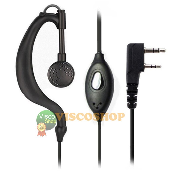 Jual Headset mic HT handsfree Throat Mic Touring HT handy talkie walkie ...
