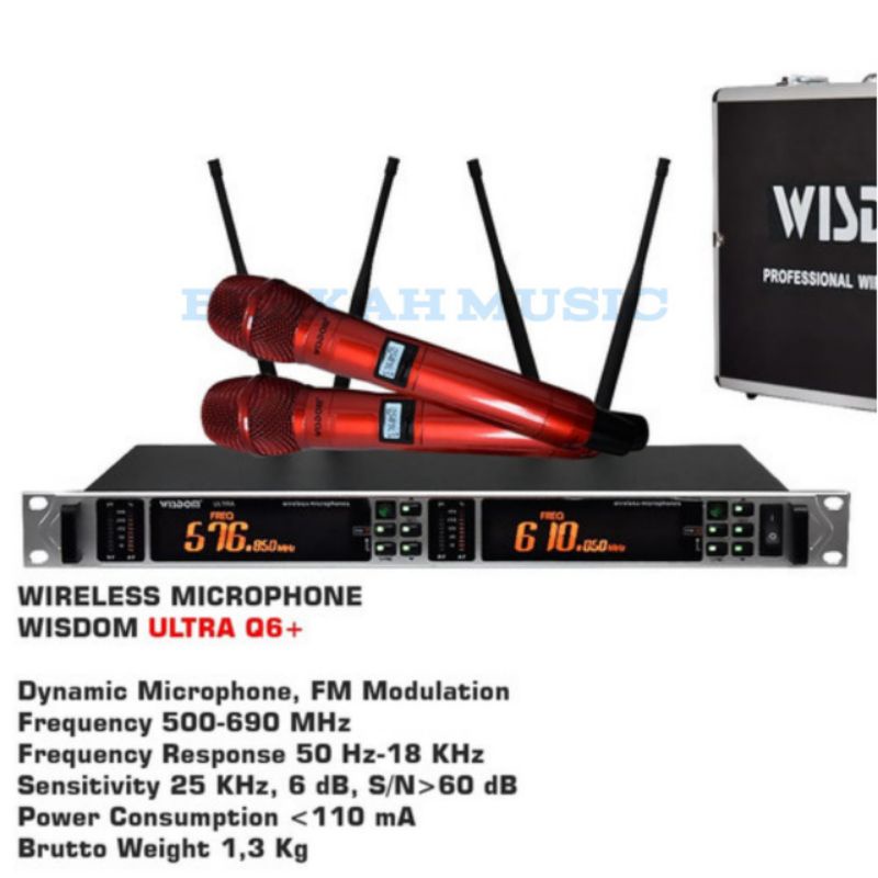 Jual mic wireless wisdom ultra q6 mic wireless ultra Q6 original wisdom ...