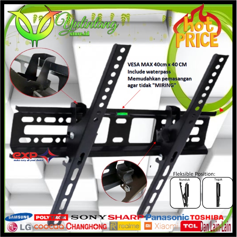 Jual BRACKET TV POLYTRON 43 INCH - 55 INCH | Shopee Indonesia