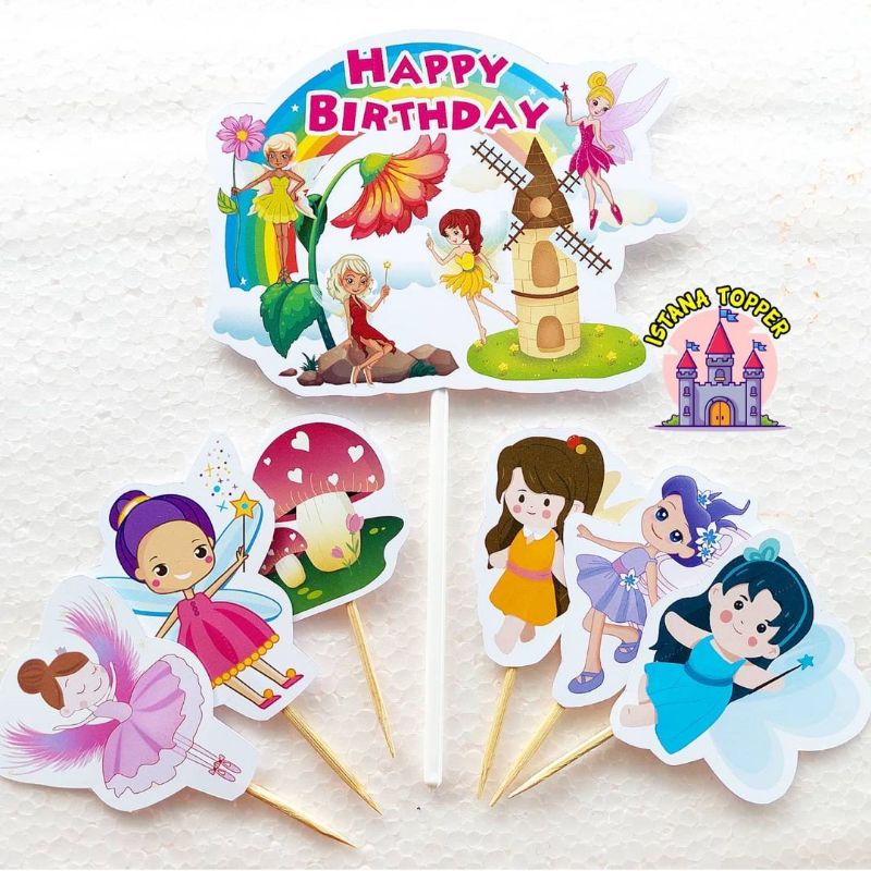 Jual Topper Cake Ultah Tema Peri / Topper Ultah/ Topper Cake | Shopee ...