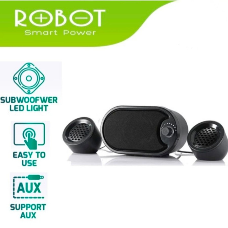 Jual SPEAKER LAPTOP ROBOT RS180 / SPEAKER PC ROBOT RS170 SUBWOOFWER LED ...
