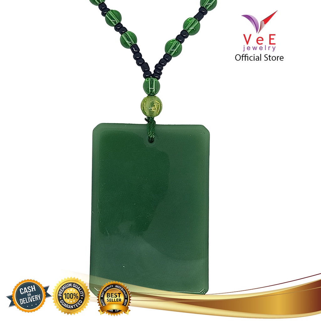 Jual Kalung Liontin Batu Giok Asli Cina Feng Shui Hijau - VeE Pendant ...