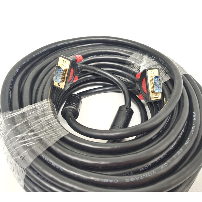 Jual SKU-1074 KABEL VGA 20M 3+9 SUPER HIGH QUALITY GOLD PLATED 20 METER | Shopee Indonesia