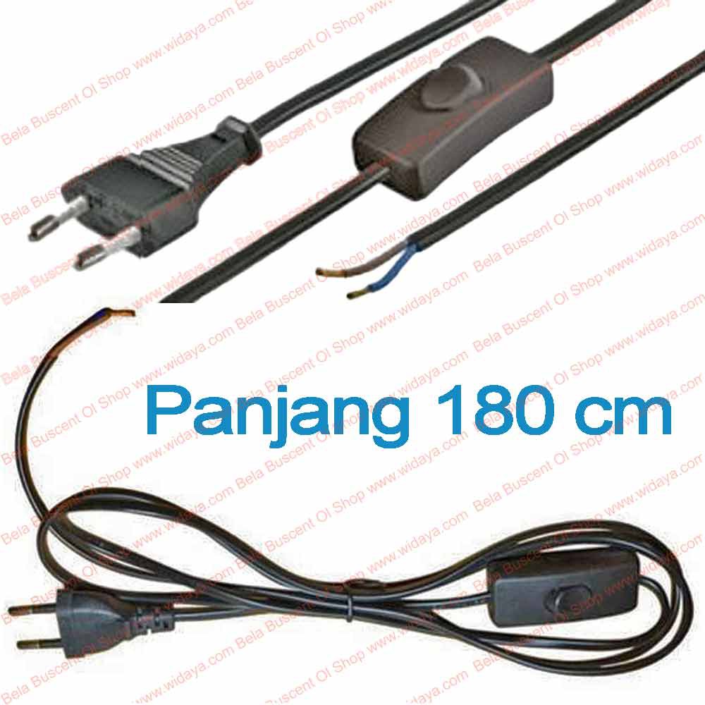 Jual Kabel Listrik AC Buntung Colokan Panjang 180 cm Multi Guna Saklar ...