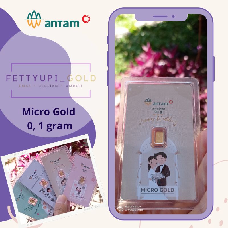 Jual ANTAM Micro Gold 01(HAPPY WEDDING) | Shopee Indonesia