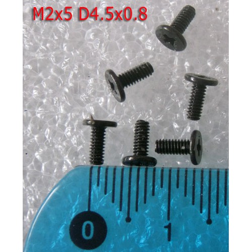 Jual Baut/Sekrup Laptop Notebook Netbook M2x5 D4.5x0.8 Thin-Head Black ...