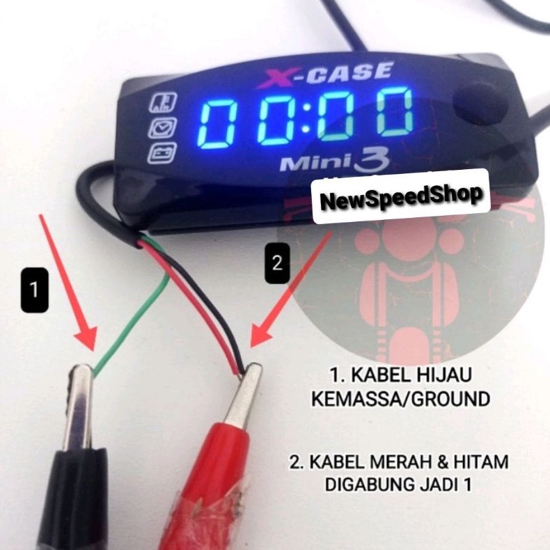 Jual Voltmeter Volt Meter ACCU Aki 3 in 1 Mini 3 12V Universal Semua ...