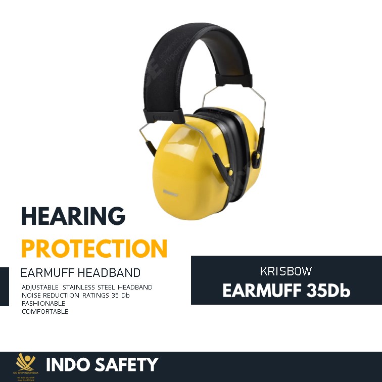 Jual Earmuff Headband Pelindung Telinga 35 Db KRISBOW | Shopee Indonesia