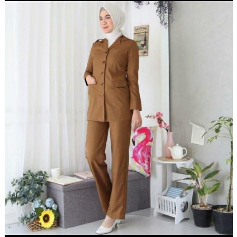 Jual princessfa /Seragam PNS/Blazer PNS/Baju Pemda/baju pns / seragam pdh | Shopee Indonesia
