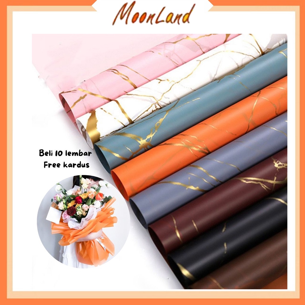 Jual MoonLand Cellophane Marble Gold / Wrapping Paper Motif Marble ...