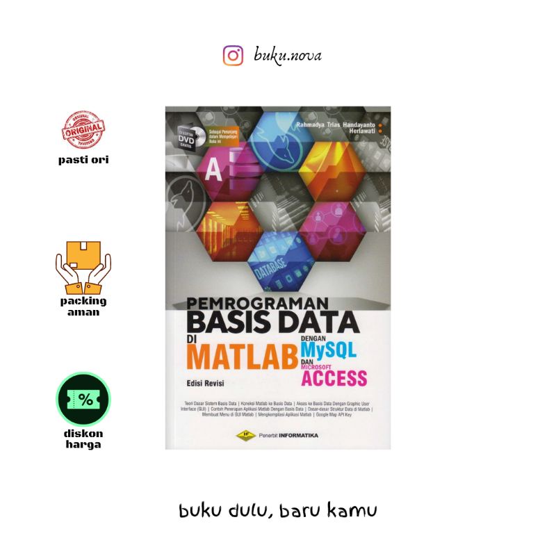 Jual Buku Pemrograman Basis Data di Matlab dengan MySQL dan Microsoft Access | Shopee Indonesia