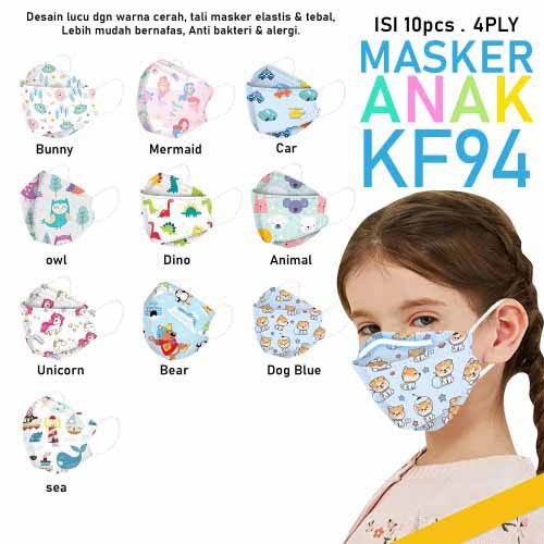 Jual MASKER KF94 ANAK KARAKTER CUTE (IsI 10pc) | Shopee Indonesia