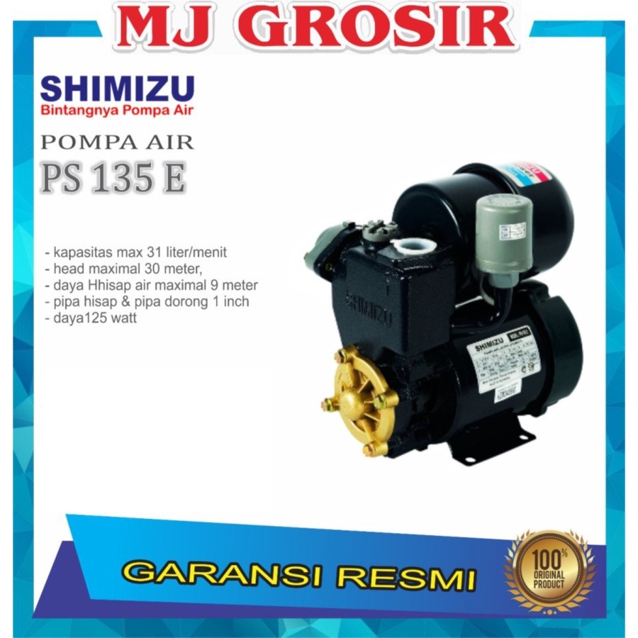 Jual POMPA AIR SHIMIZU PS 135 E ALAT PENYEDOT AIR WATER PUMP | Shopee ...