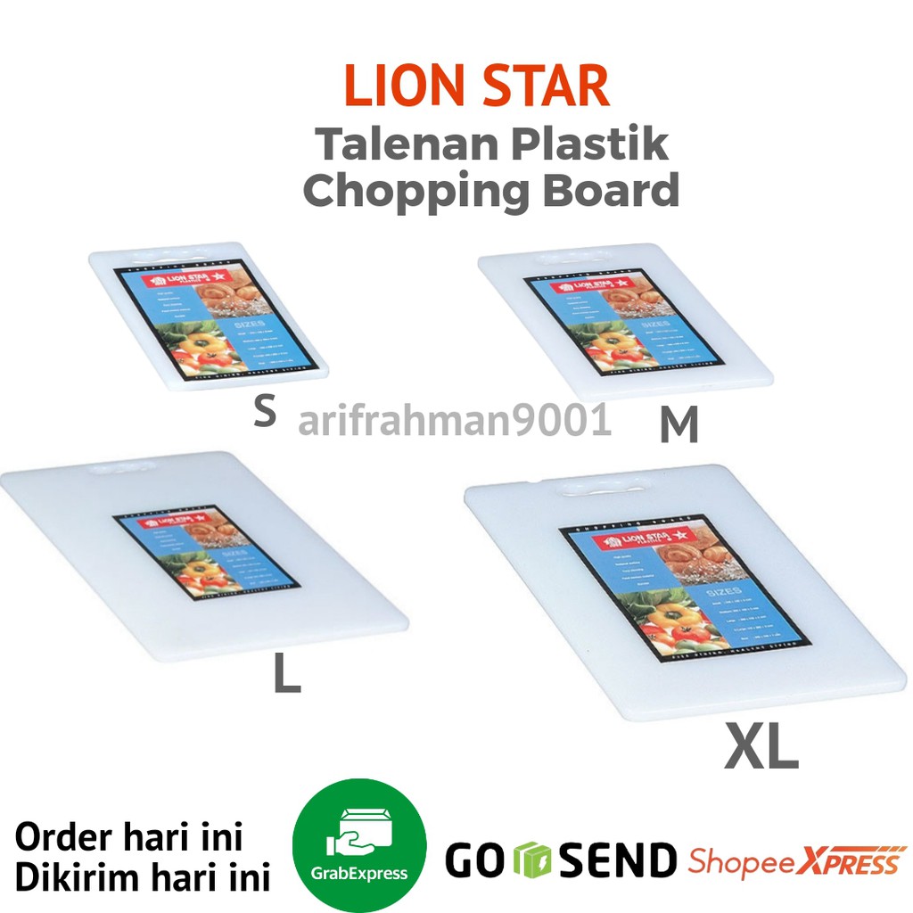 Jual LION STAR - Talenan Plastik / Chopping Board S M L XL / Talenan ...