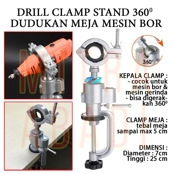 Jual Dudukan Meja Mesin Bor / Drill Clamp Stand 360° | Shopee Indonesia