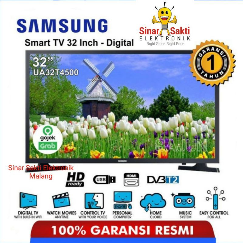 Jual Samsung Smart TV LED 32 inch 32T4500 LED TV Smart 32" UA32T4500 HD New 2020 | Shopee Indonesia