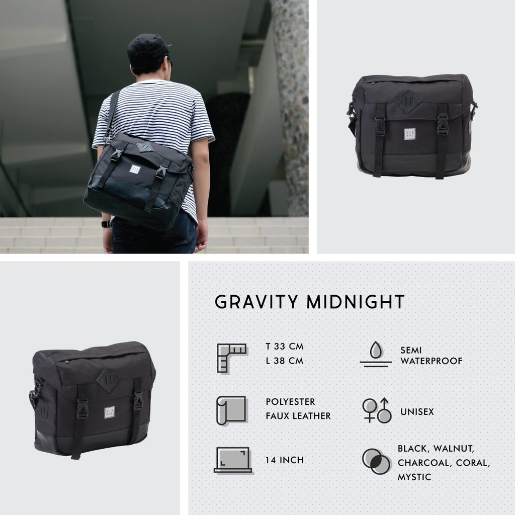 Jual TAS SELEMPANG PRIA ~ GRAVITY MIDNIGHT | Shopee Indonesia