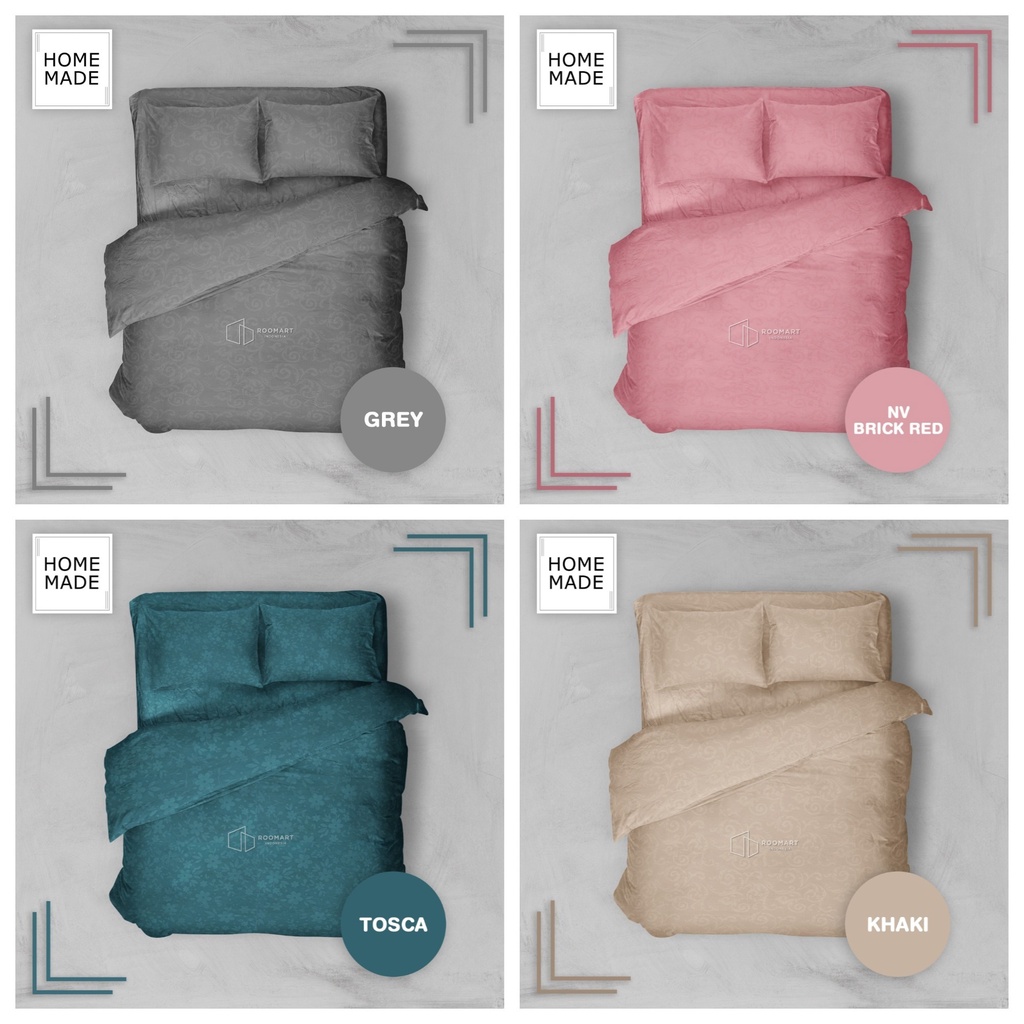 Jual Bed Cover Home Made Polos Emboss Ukuran 180x200 King Bedcover Set ...