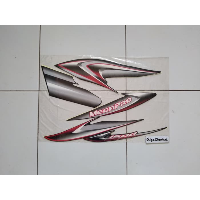 Jual Striping Sticker Honda Mega pro CW 2005 2006 Hitam Lis Silver ...