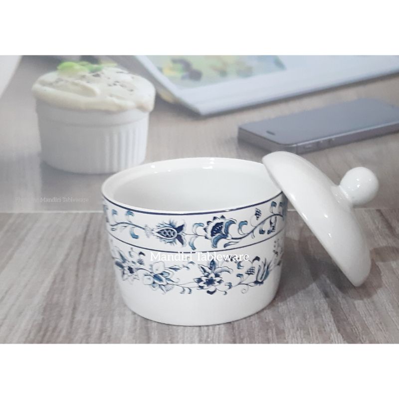 Jual Tempat Gula Plus Tutup Keramik | Motif Blue Ming | Shopee Indonesia