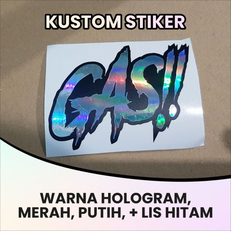 Jual STIKER GAS!! HOLOGRAM CUSTOM | Shopee Indonesia