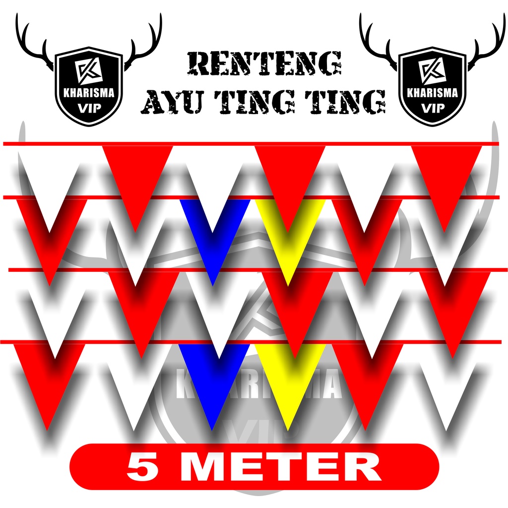 Jual bendera segitiga warna warni 5 meter | Shopee Indonesia