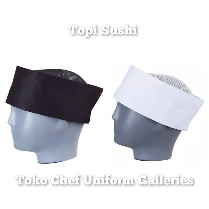 Jual Jual Chef Hat / Topi Koki Peci Sushi Premium Quality CODES0X-11 ...