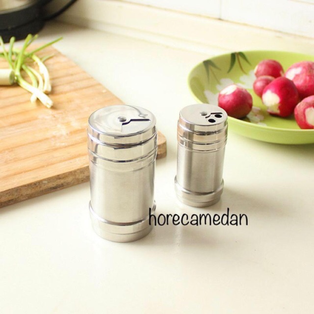 Jual BOTOL MERICA / LADA / GARAM / BUMBU STAINLESS STEEL | Shopee Indonesia