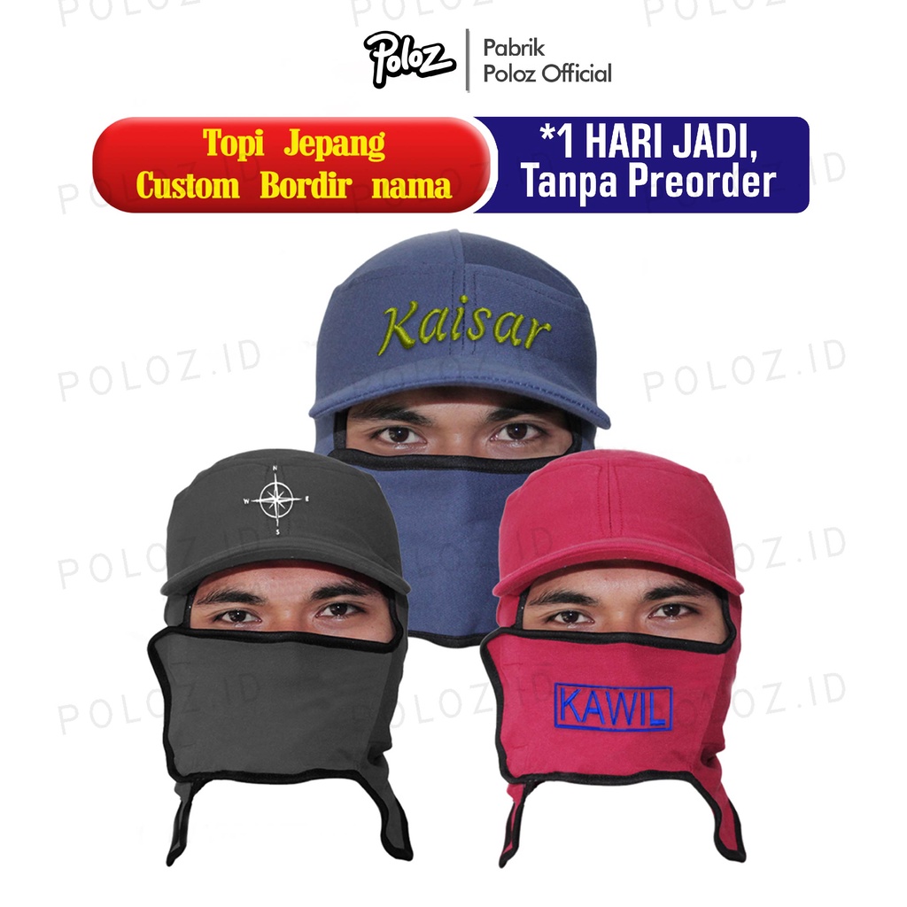 Jual TOPI JEPANG BORDIR NAMA TOPI JEPANG CUSTOM NAMA DEWASA TOPI JEPANG ...