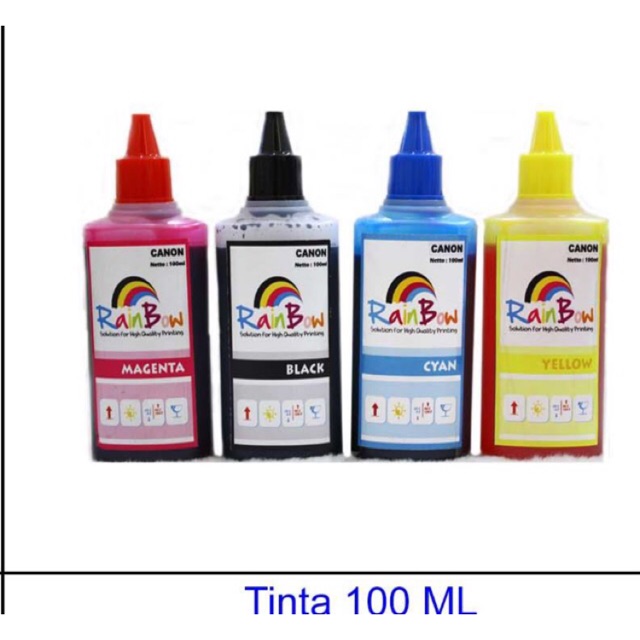 Jual TINTA REFILL PRINTER CANON EPSON 100ML BOTOL RUNCING HARGA PER ...