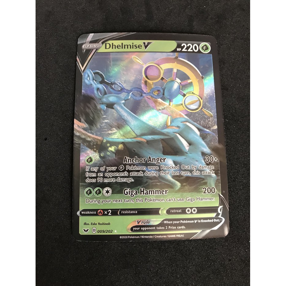 Jual Kartu Pokemon TCG V Series Sword & Shield Basic Dhelmise V Full ...
