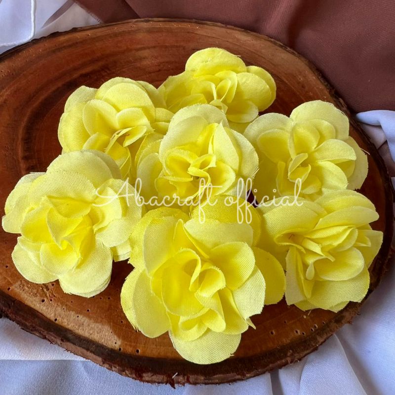 Jual TERMURAH !! 5 pcs aplikasi kelopak MAWAR KUNING BUNGA HIASAN ...