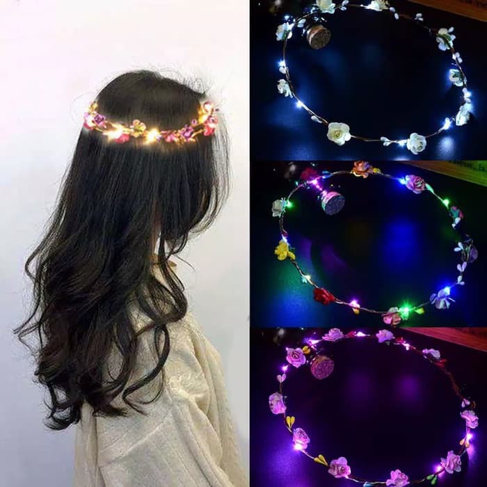 Jual TBI Bando Glowing Lampu Bunga Lampu LED Pesta Pernikahan Cosplay ...