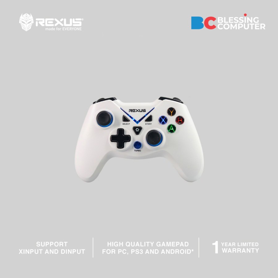 Jual Gamepad Wireless REXUS Gladius GX100 Pro Gaming White | Shopee ...